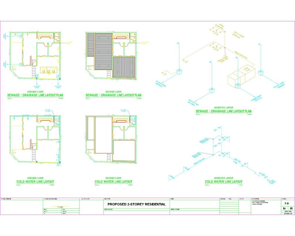 Plumbing Plans Layout – Arya Associates